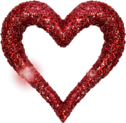 Red Glitter Heart (PSD) | Official PSDs