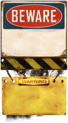 Bewarewarning Sign (PSD) | Official PSDs
