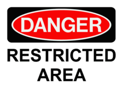 Restricted Area Sign (PSD) | Official PSDs